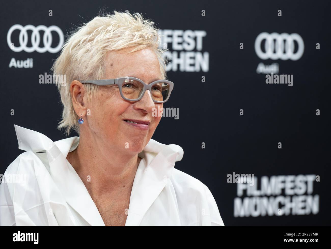 München, Deutschland. 23. Juni 2023. Doris Dörrie, Regisseurin, kommt ...
