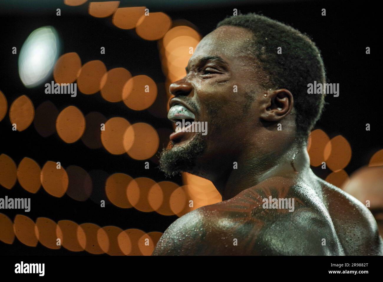 NEW YORK, NY- JUNE 24: Khalil Coe smiles to friends and family after he ...