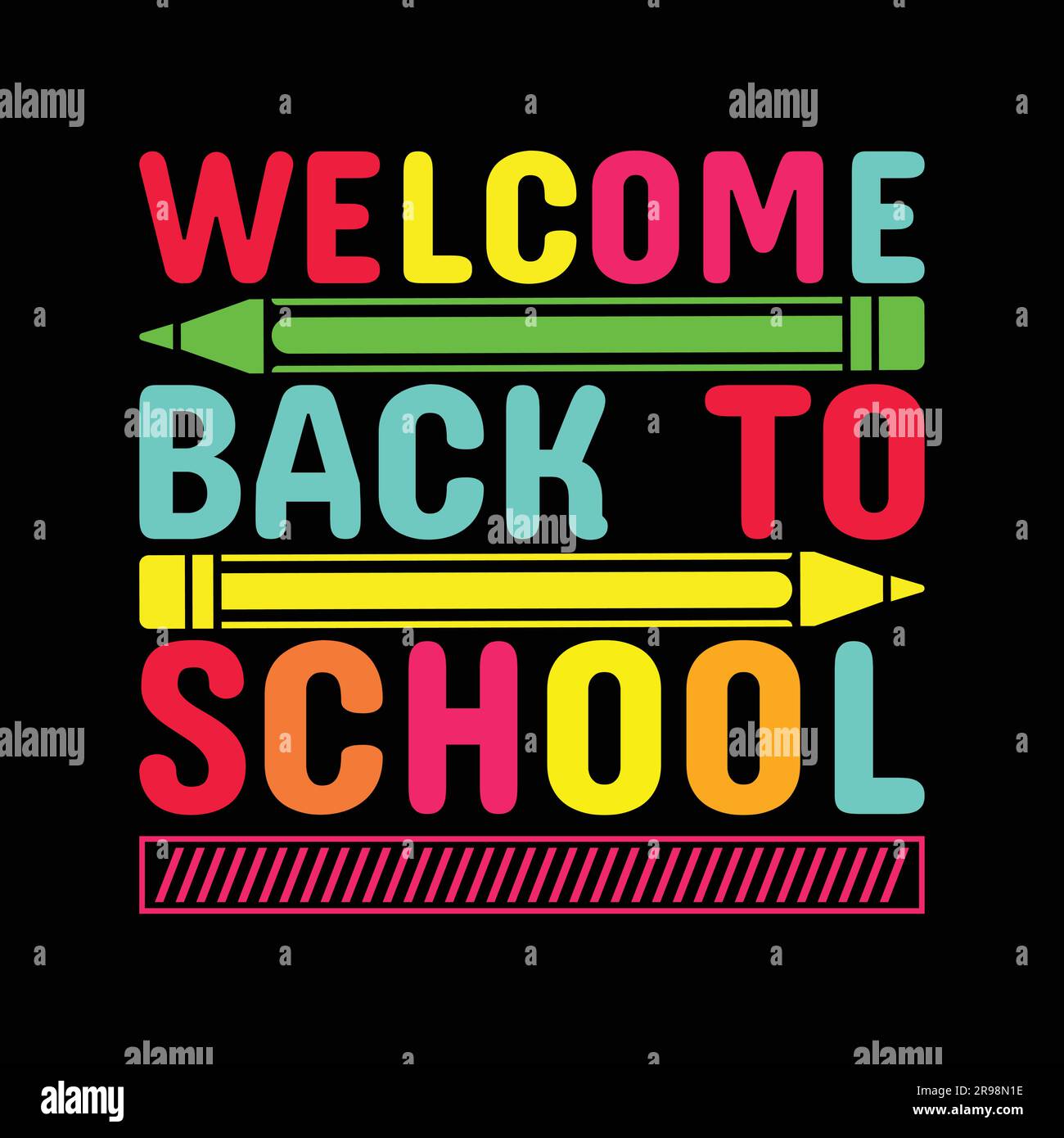 Welcome back to school Stock-Vektorgrafiken kaufen - Alamy
