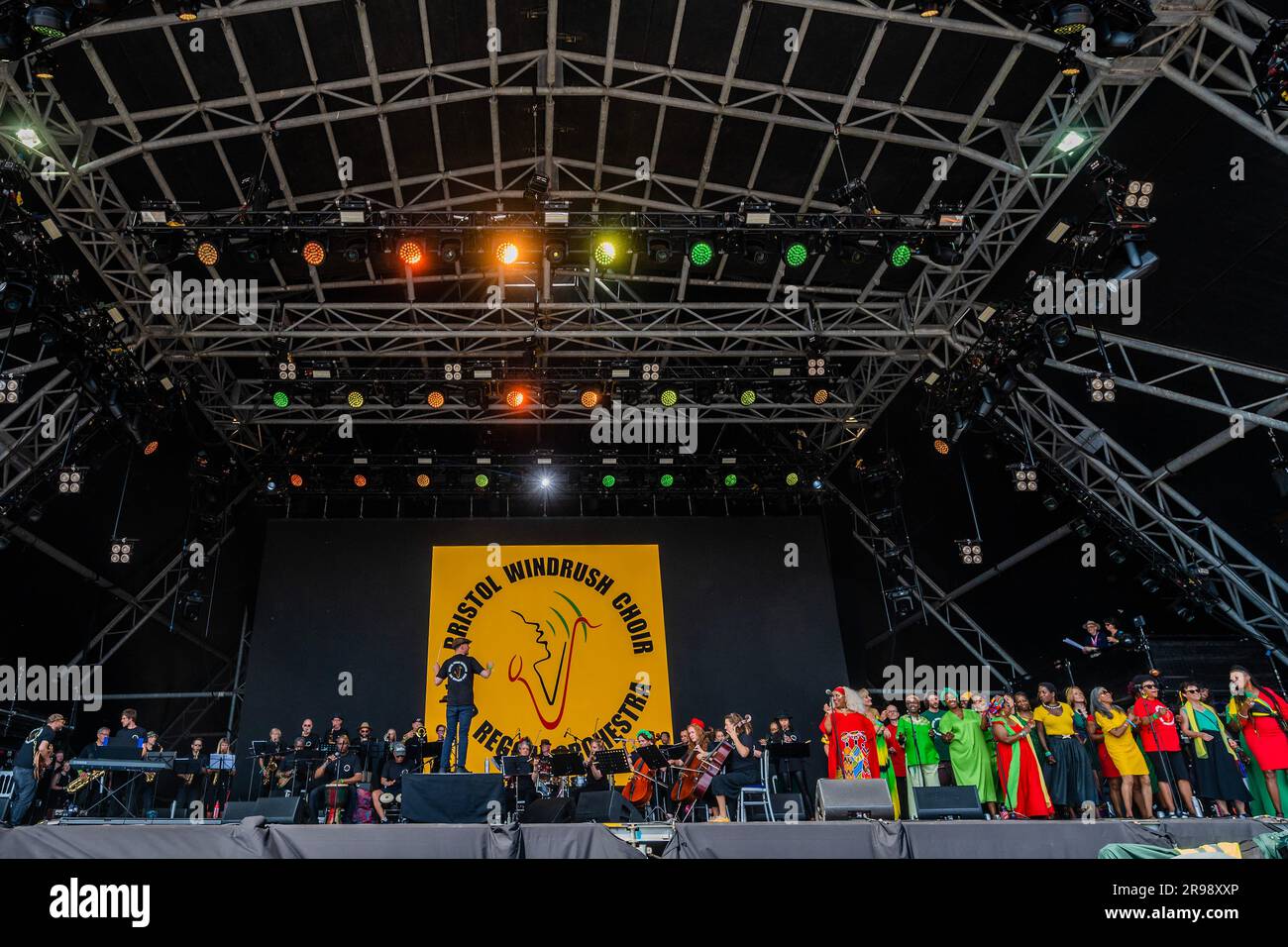 Glastonbury, Großbritannien. 25. Juni 2023. Das Bristol Reggae ...