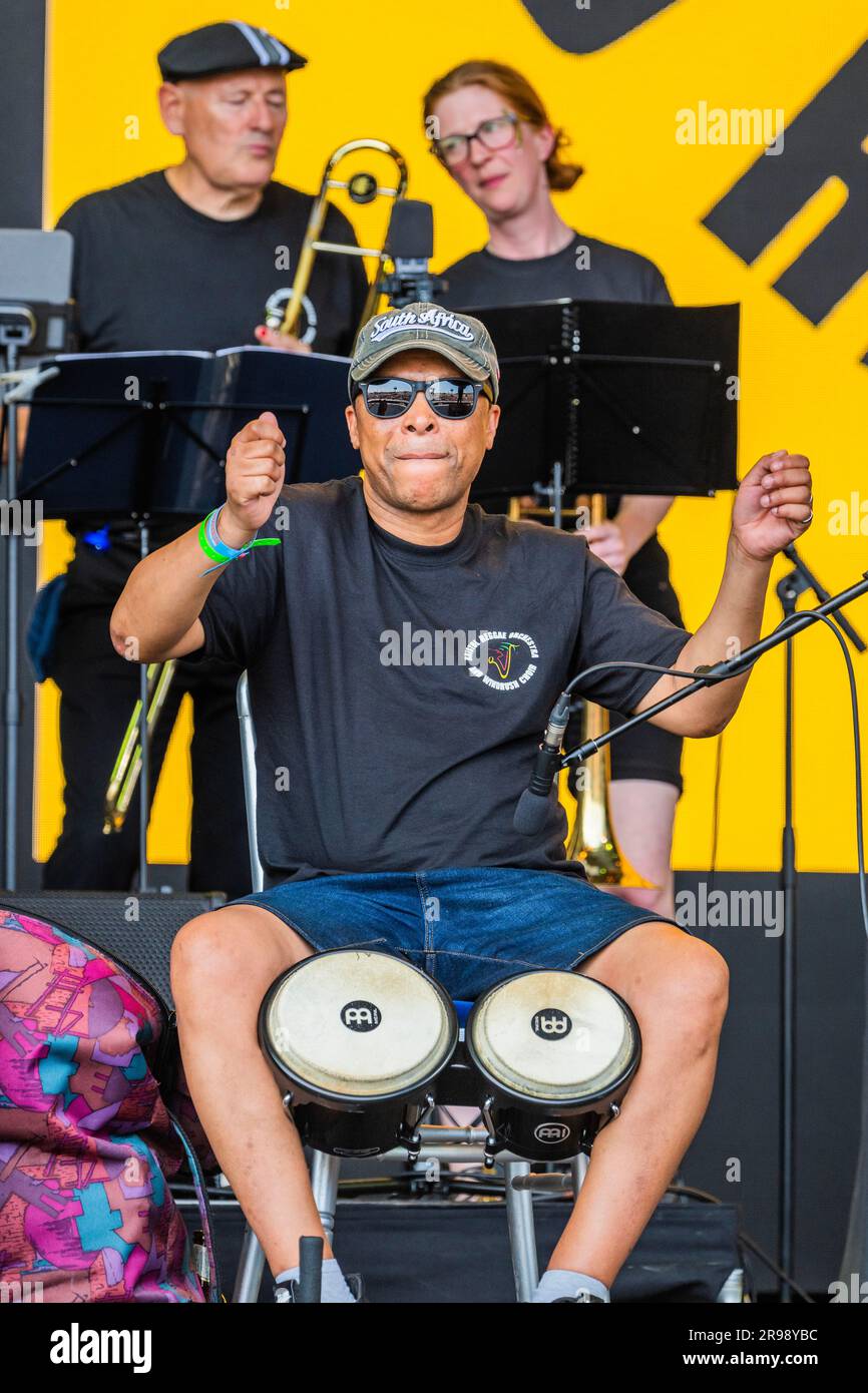 Glastonbury, Großbritannien. 25. Juni 2023. Das Bristol Reggae ...