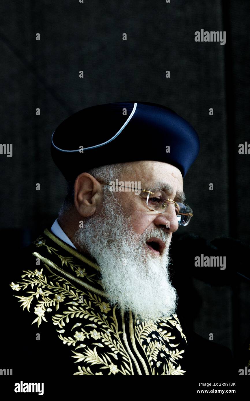 Berlin, Deutschland. 25. Juni 2023. Der Sephardische Häuptling Rabbi ...