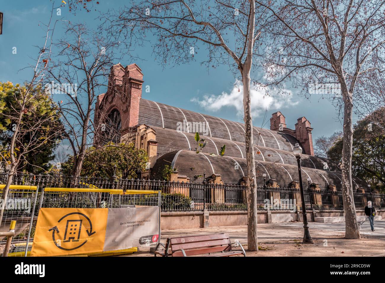 Barcelona, Spanien - 13. FEBRUAR 2022: Umbracle del Parc de la ...