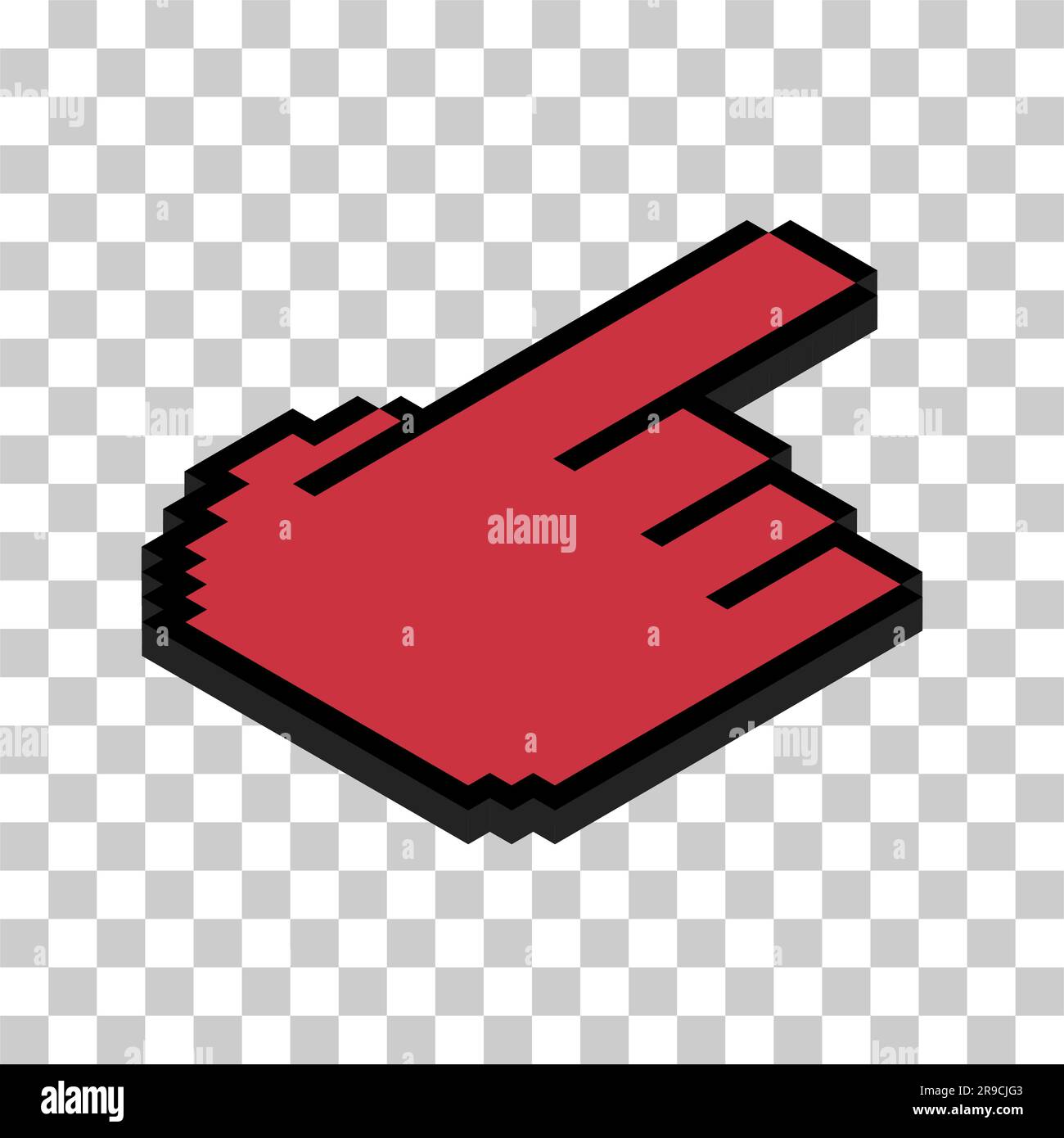 Maus-Cursor isometrisches Pixel-Symbol, Web-Klick-Symbol, Computer ...