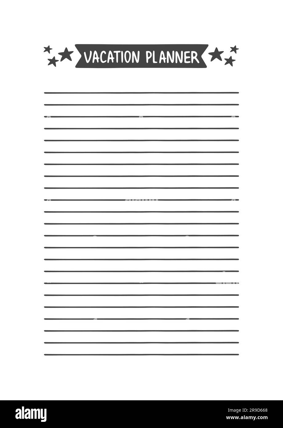 Urlaubsplaner vorlage Stock-Vektorgrafiken kaufen - Alamy
