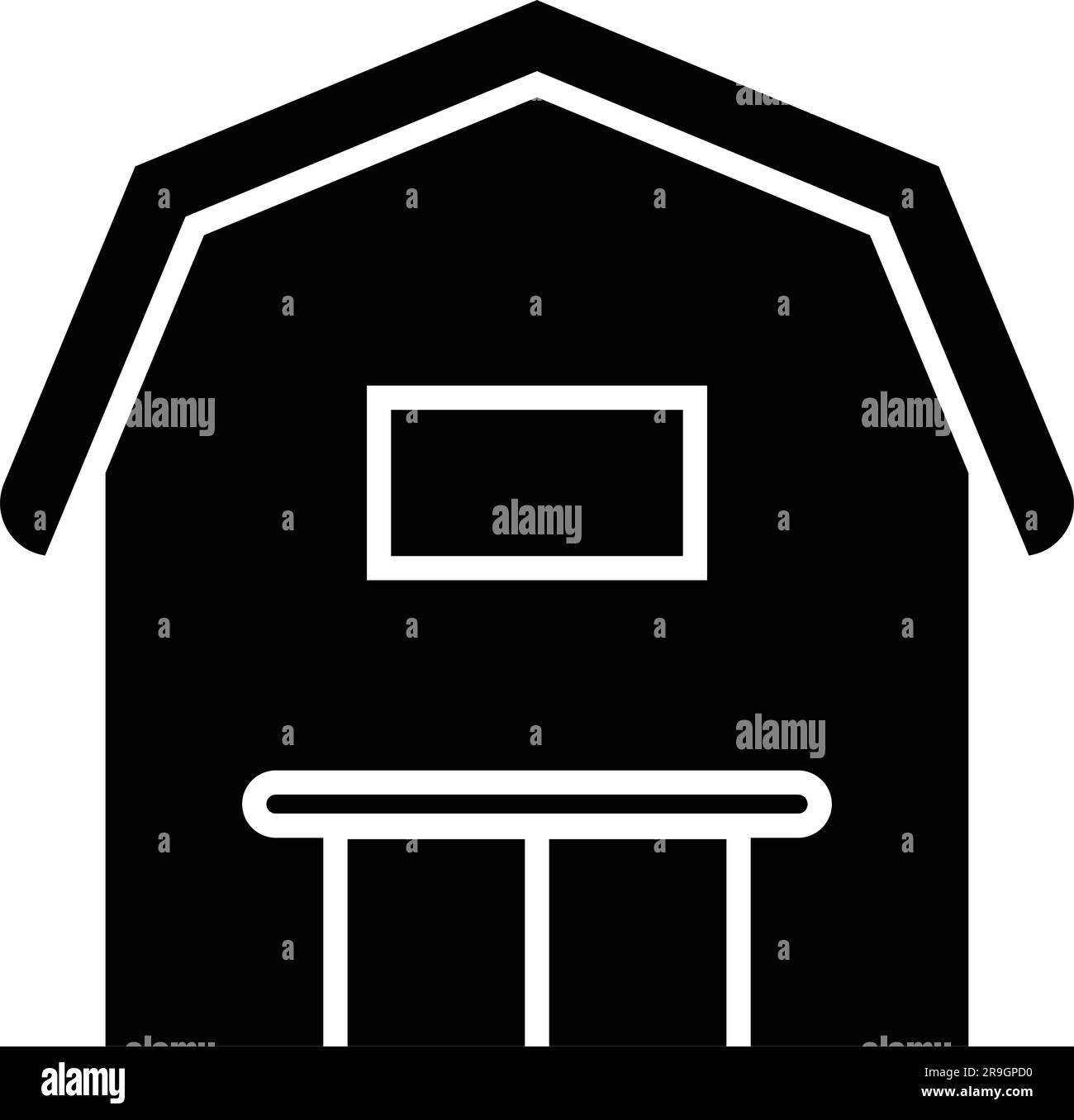 Stall-Silhouetten-Symbol Clipart-Design-Illustration isoliert Stock ...