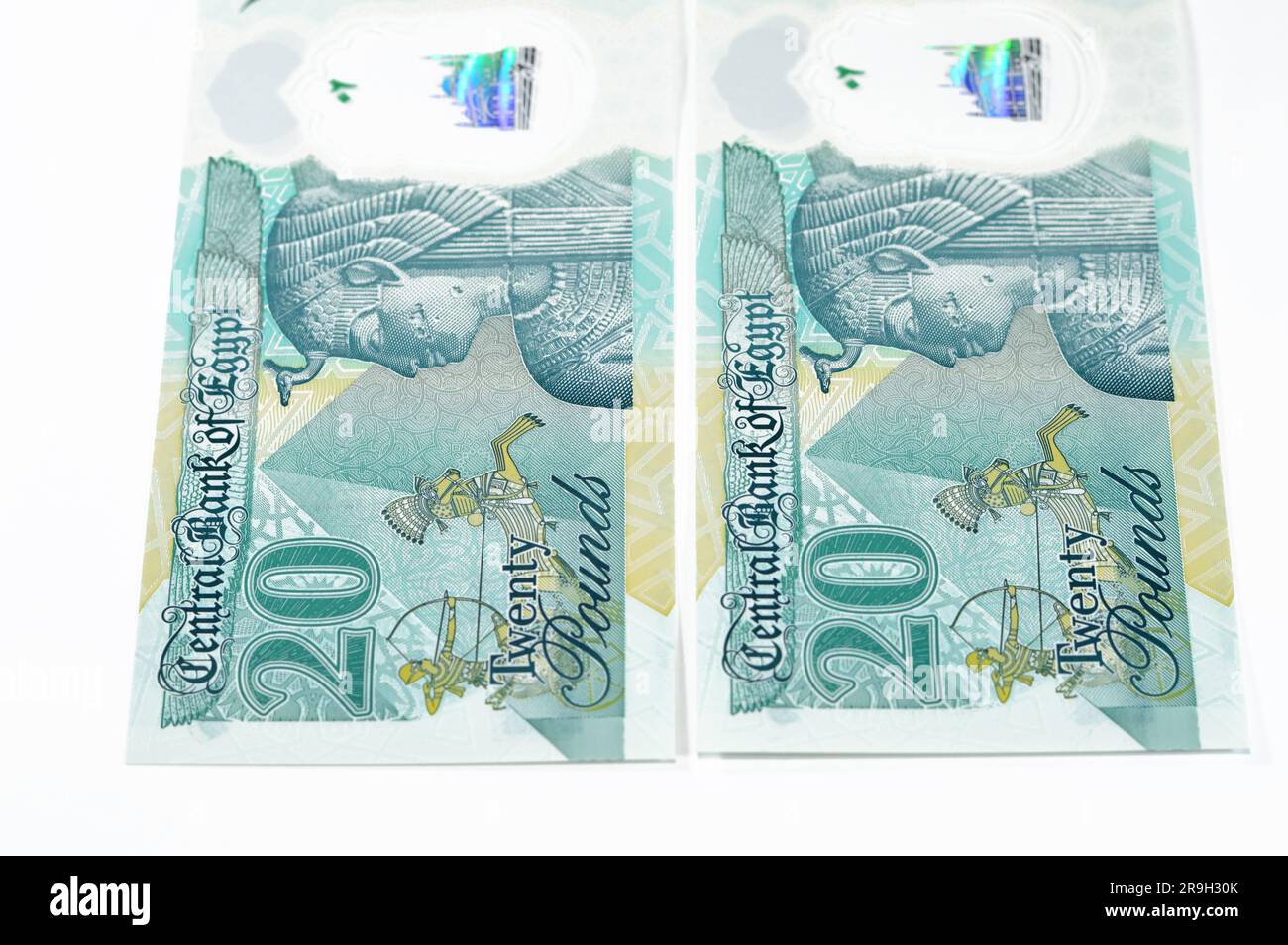 Auf der Rückseite des neuen ägyptischen 20 EGP LE 20-Polymer-Pfund ...