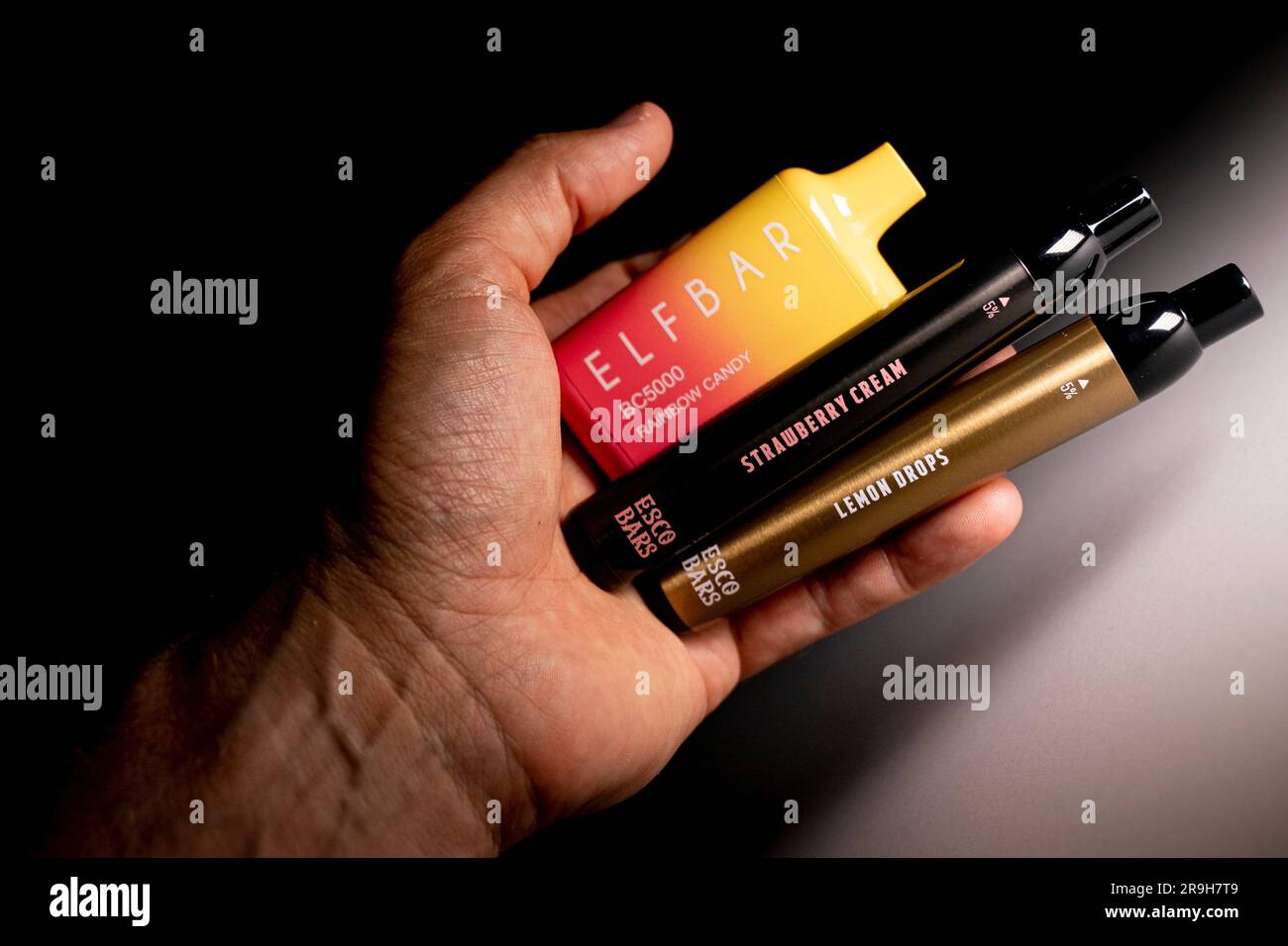 Elf Bar and Esco Bar disposable vaping devices are displayed, Monday ...