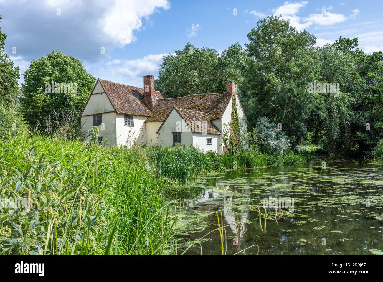 Willy lotts cottage neben dem fluss stour in flatford mill -Fotos und ...