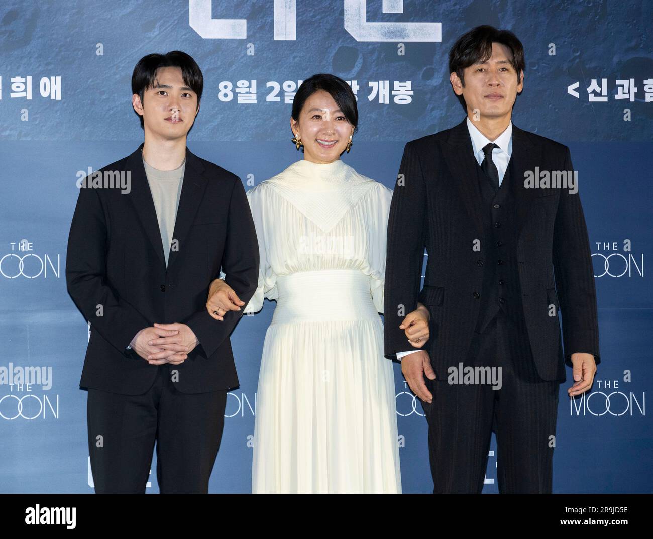 Seoul, Südkorea. 27. Juni 2023. (L bis R) südkoreanischer Schauspieler ...