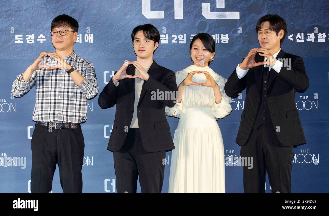 Seoul, Südkorea. 27. Juni 2023. (L bis R) Südkoreanischer Regisseur Kim ...