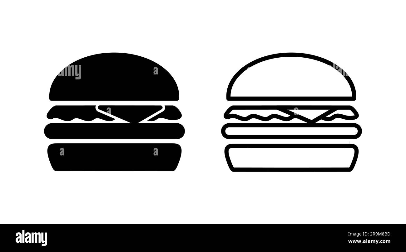 Vektor des Burger-Symbols. hamburger Logo-Symbol. Fast-Food-Symbol ...