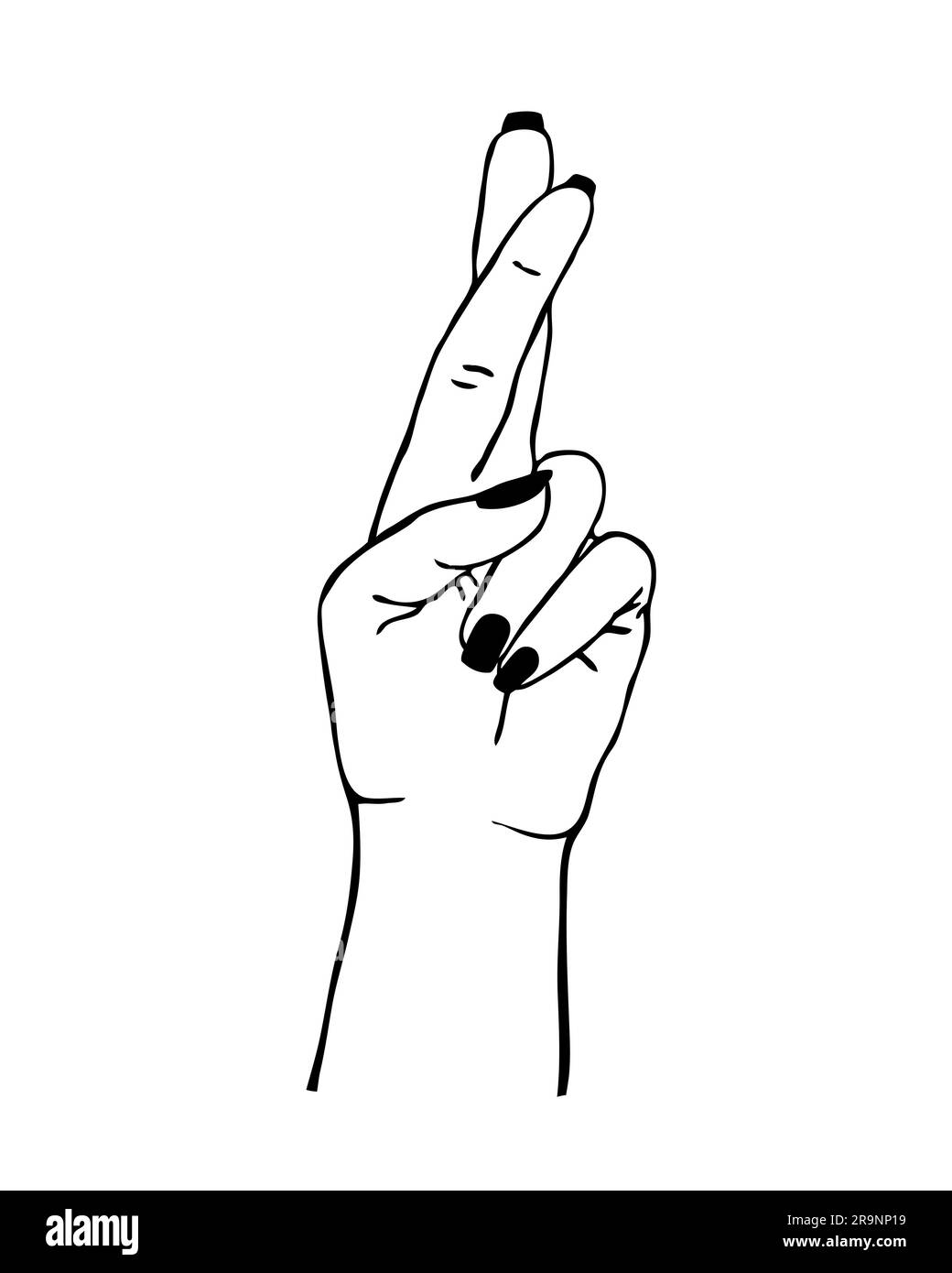 Fingerkreuz symbol Stock-Vektorgrafiken kaufen - Alamy