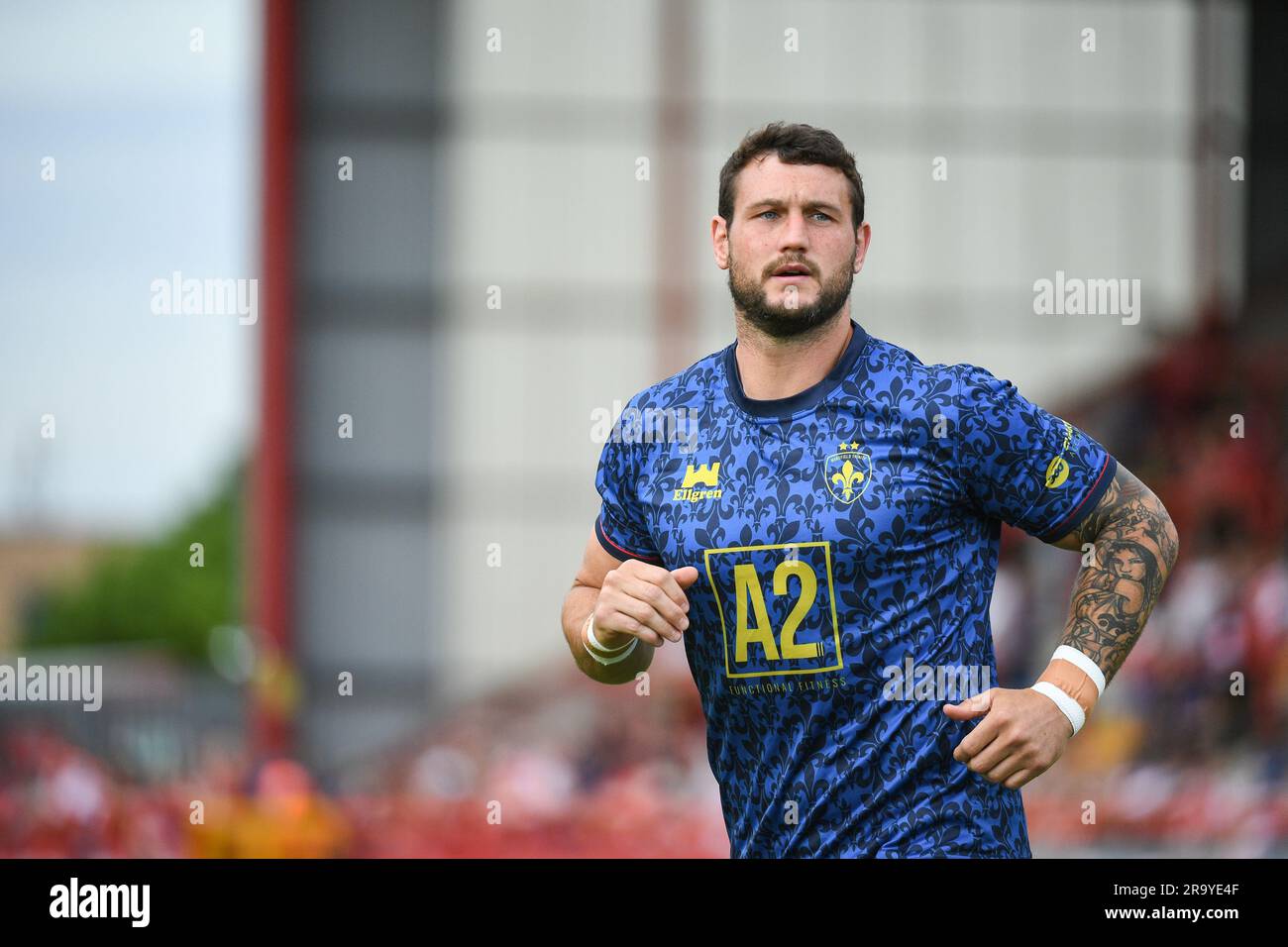Hull, England - 23. Juni 2023 - Wakefield Trinity's Jay Pitts. Rugby ...