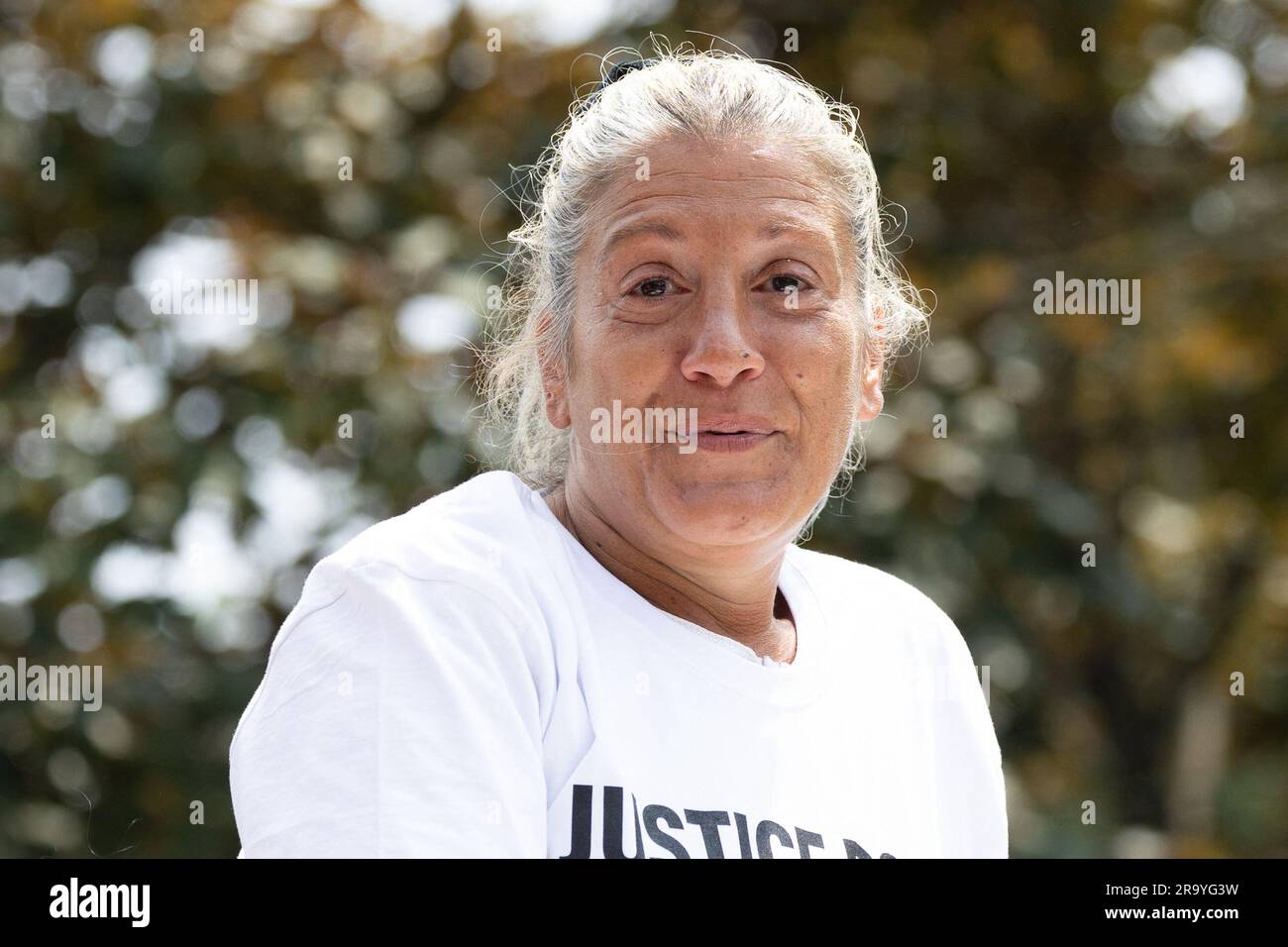 Mounia Merzouk, die Mutter von Nahel, einer von einem Polizisten ...