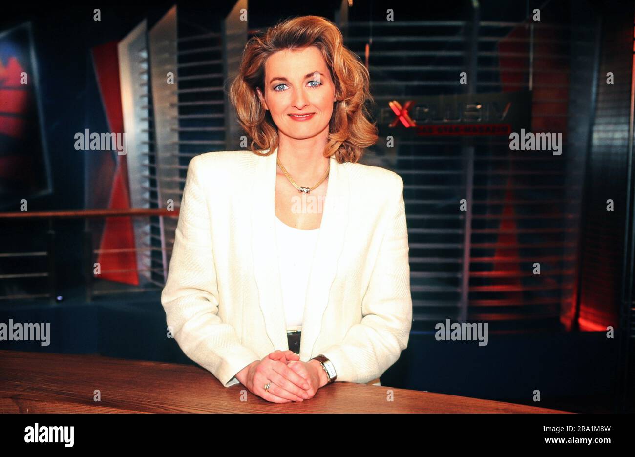 Frauke Ludowig, deutsche Moderatorin aus Fernsehen und Radio, im Studio ...