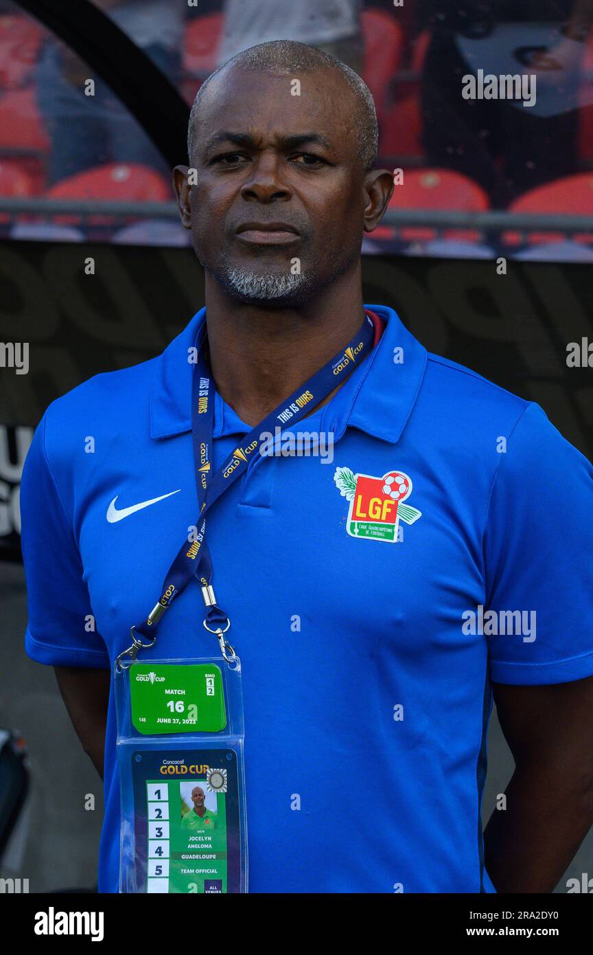 Toronto, ONTARIO, Kanada - 27. Juni 2023: Cheftrainer von Guadeloupe ...