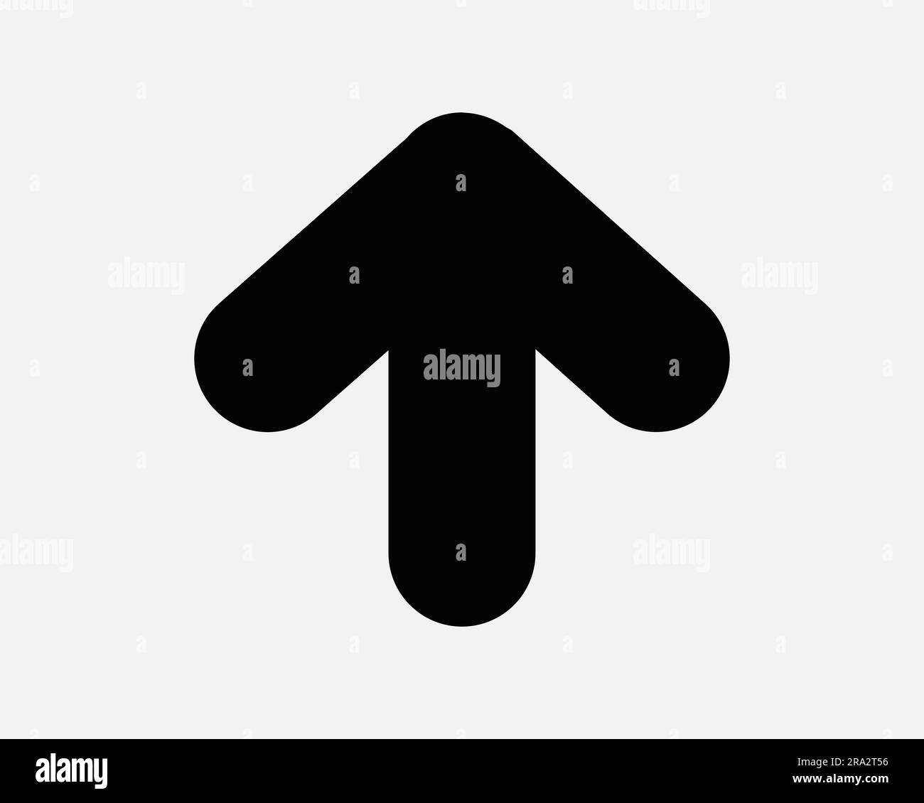 Pfeil-Nach-Oben-Symbol. Richtung hochladen Navigationspunkt ...