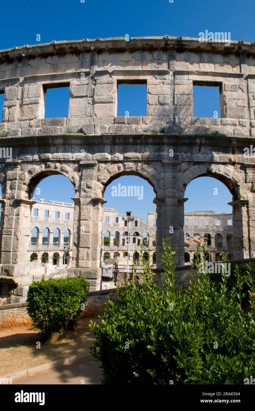 Römisches Amphitheater, Pula, Istrien, Kroatien Stockfotografie - Alamy