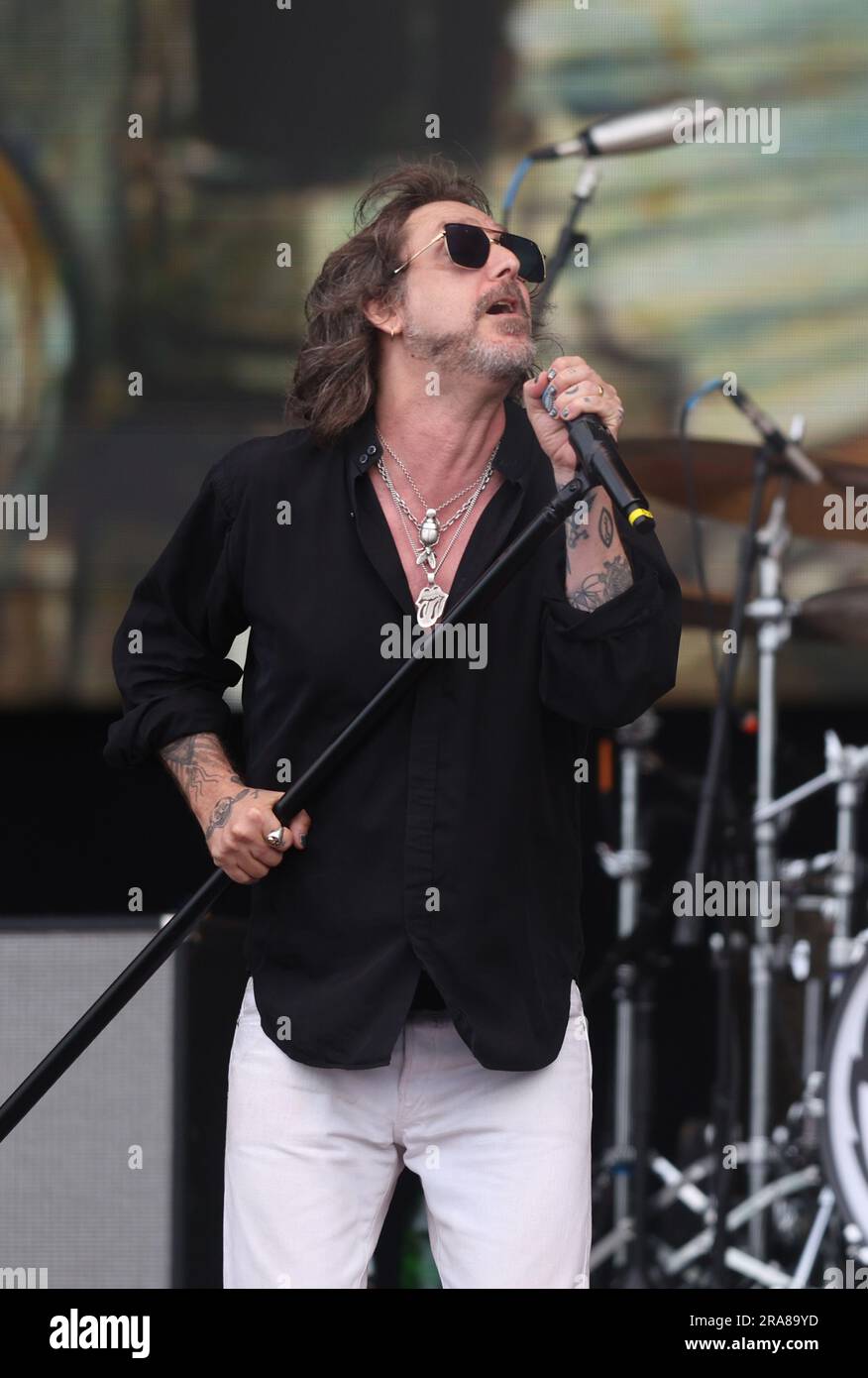 Chicago, Illinois, USA. 1. Juli 2023. Chris Robinson stellte sich vor ...