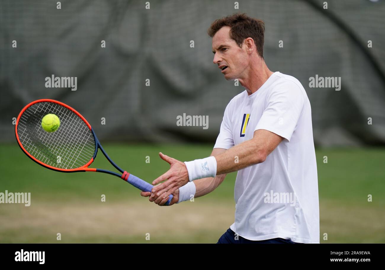 Andy Murray trainiert im All England Lawn Tennis and Croquet Club in ...