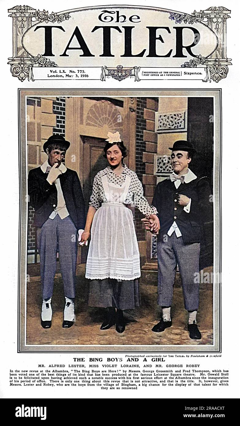 Die Titelseite des Tatler zeigt eine Szene aus der populären Revue, die ...