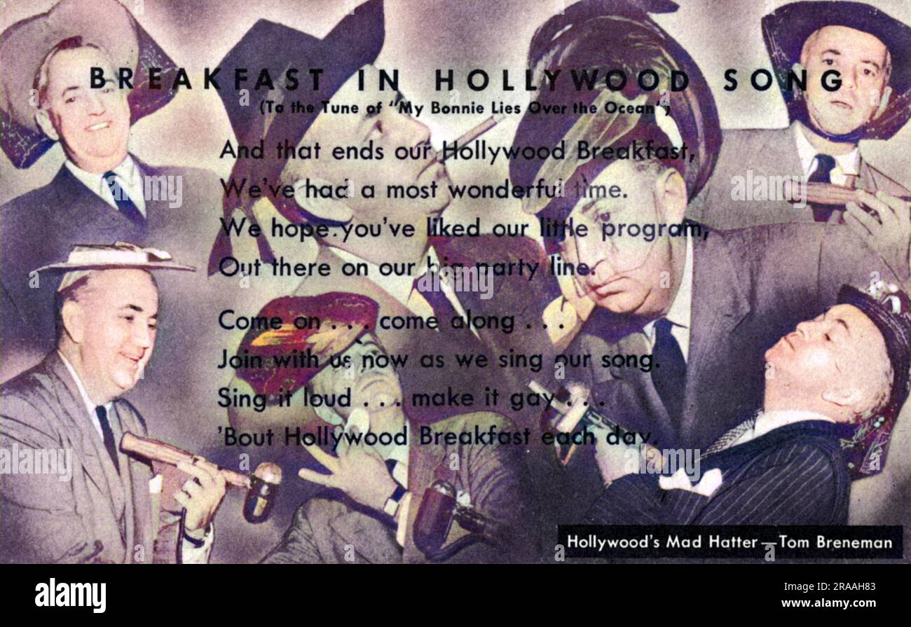 Tom Breneman als "der verrückte Hutmacher". Radio Star Tom Breneman ...