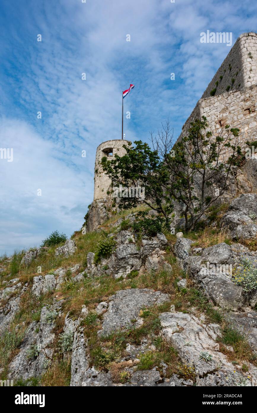 schloss klis, Split, kroatien, Blick auf schloss klis in Split, Ort des ...