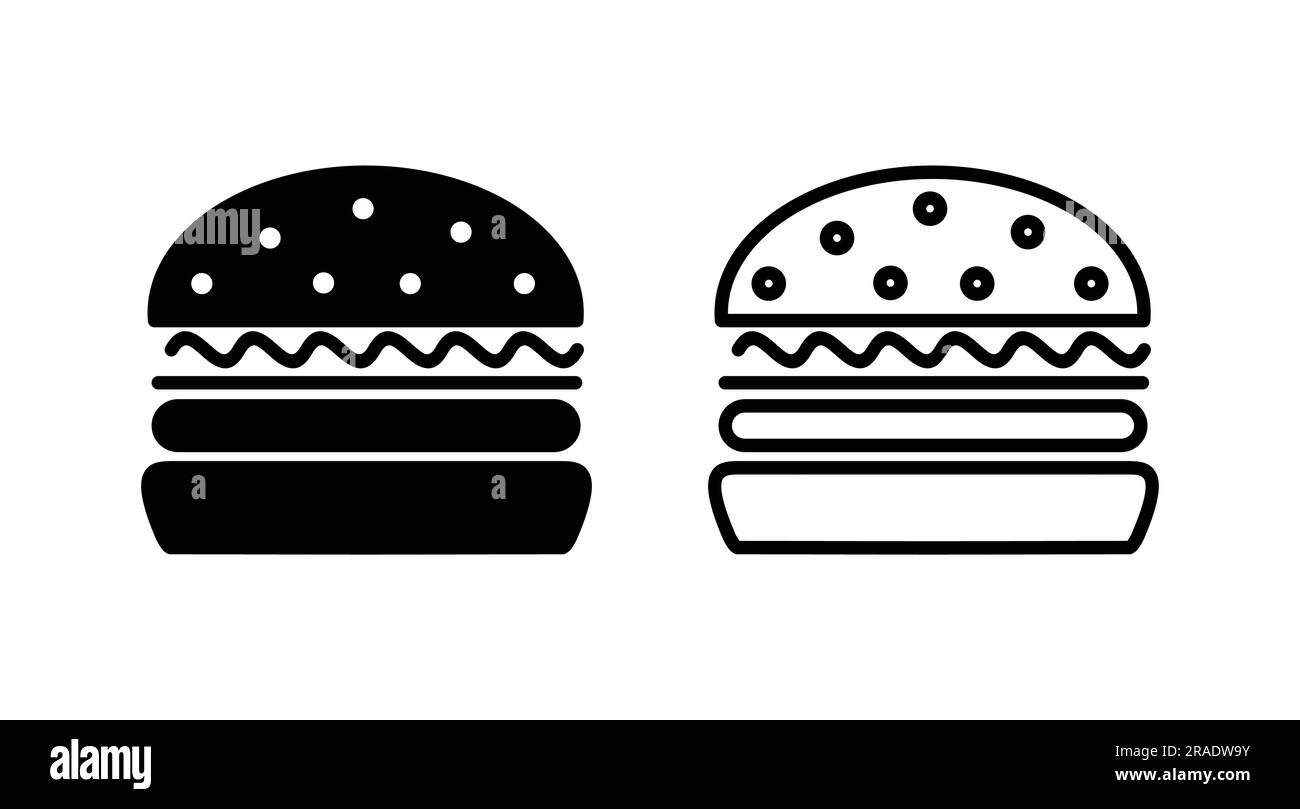 Vektor des Burger-Symbols. hamburger Logo-Symbol. Fast-Food-Symbol ...