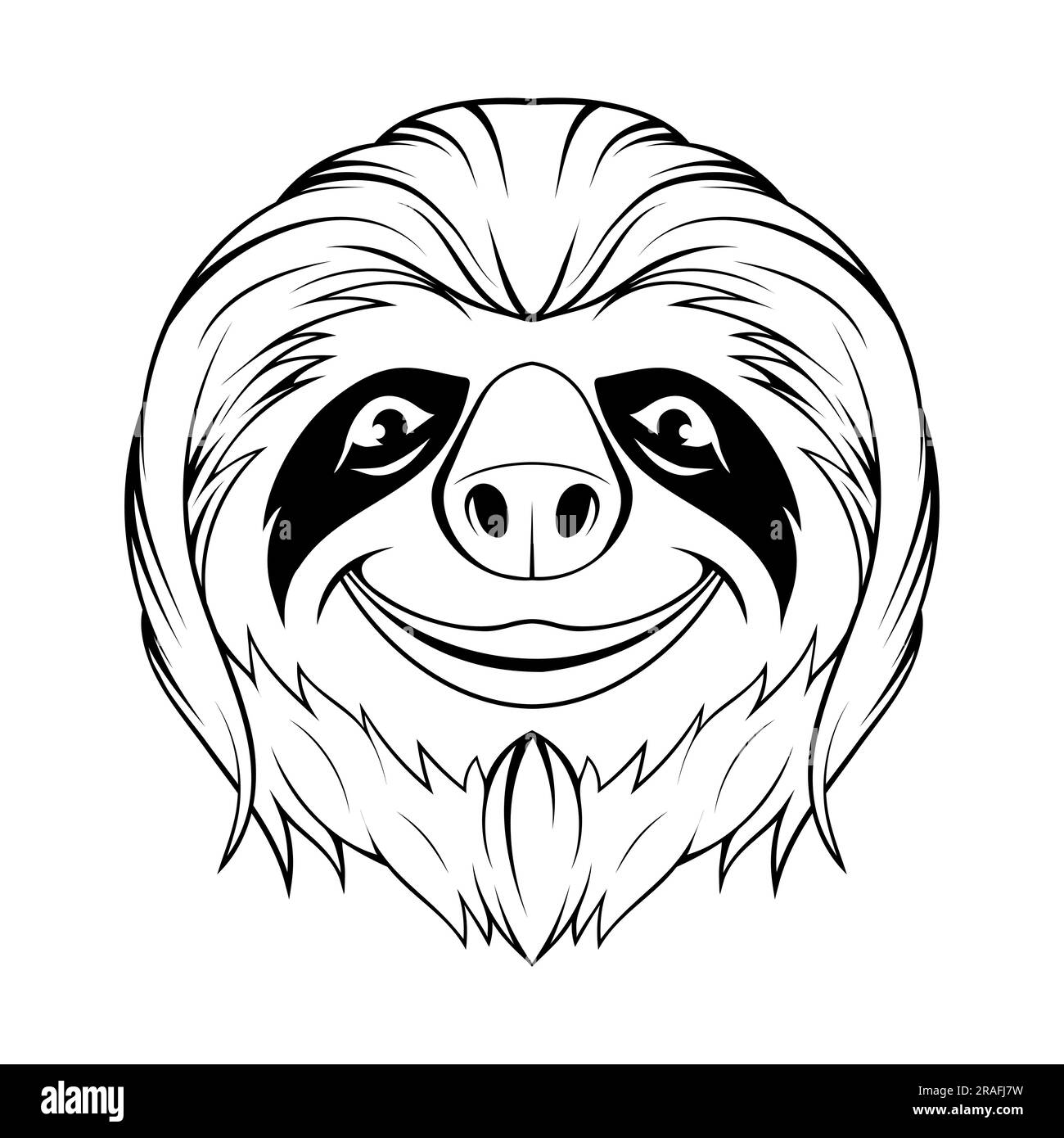 Faultier porträt Stock-Vektorgrafiken kaufen - Alamy