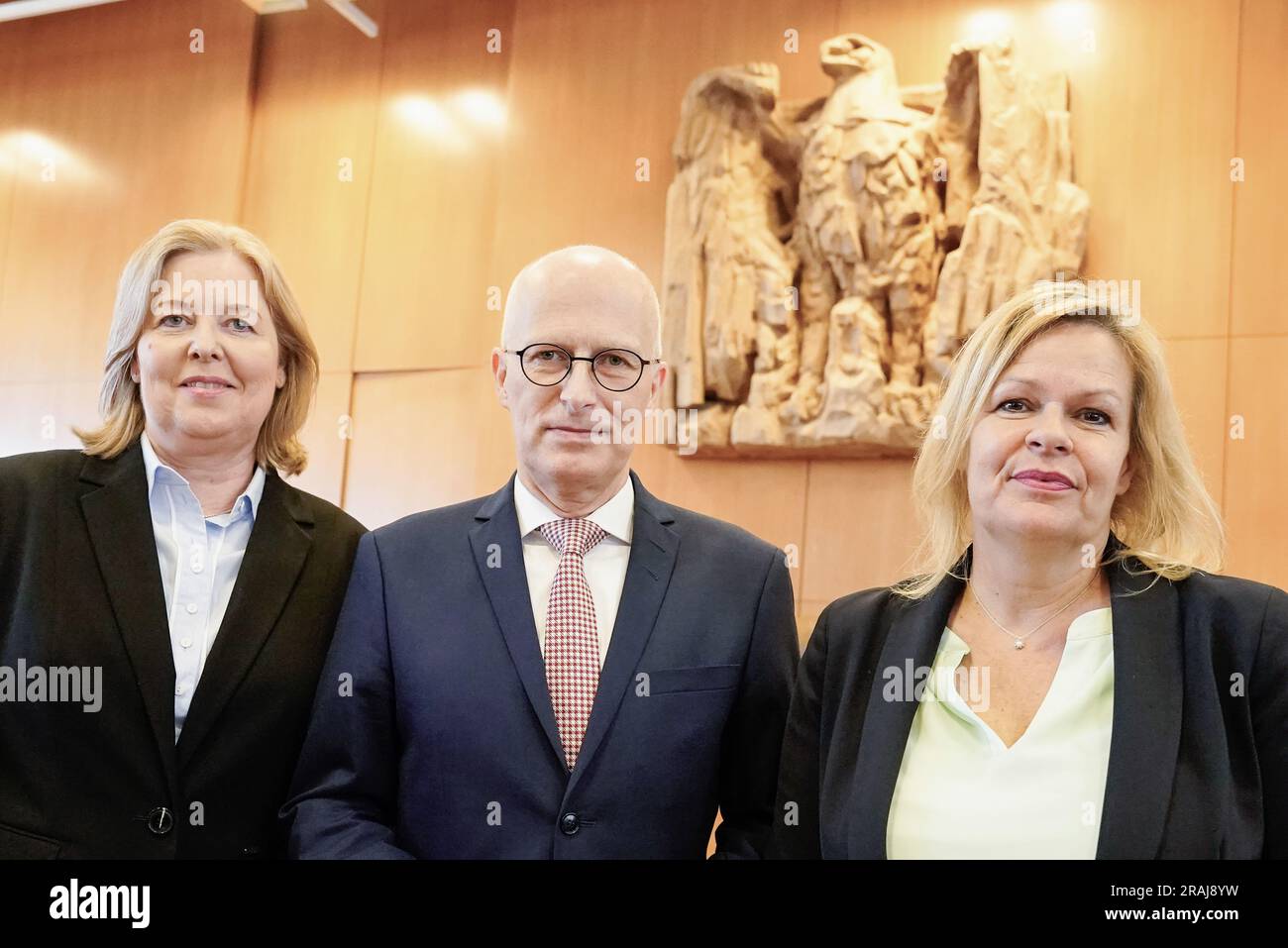 Karlsruhe, Deutschland. 04. Juli 2023. Bärbel Bas (l-r, SPD), Präsident ...