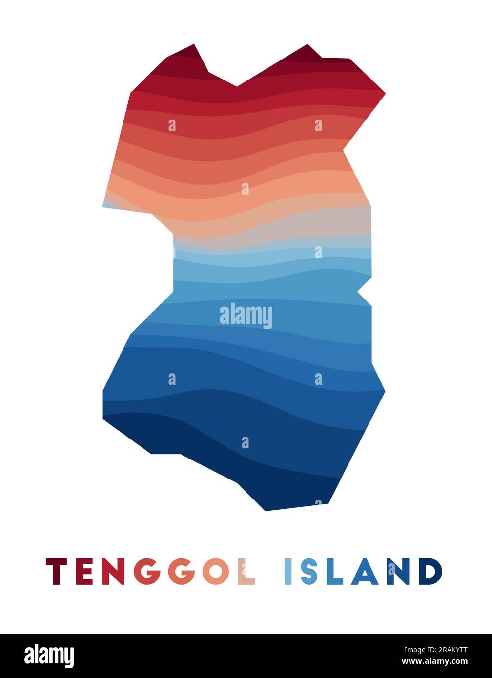 Karte der Insel Tenggol. Karte der Insel mit wunderschönen ...