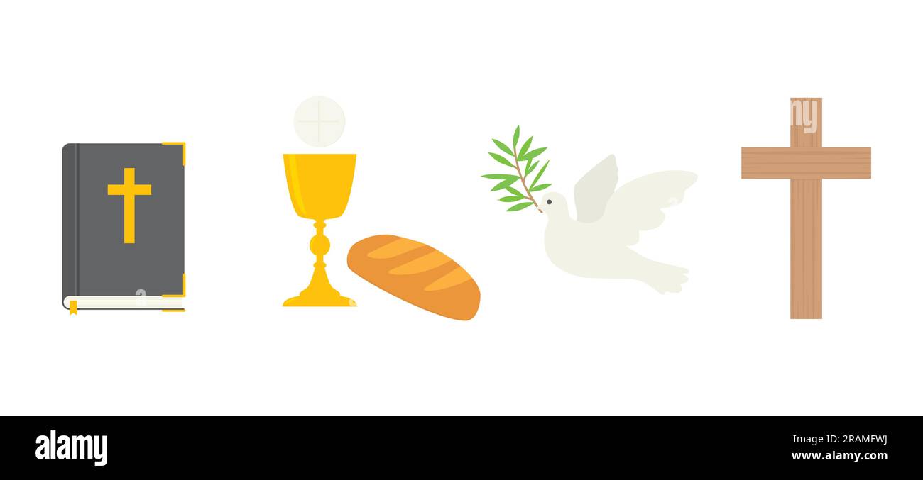 christentum, katholische Kirchenszene; bibel, heilige Kommunion, Taube ...