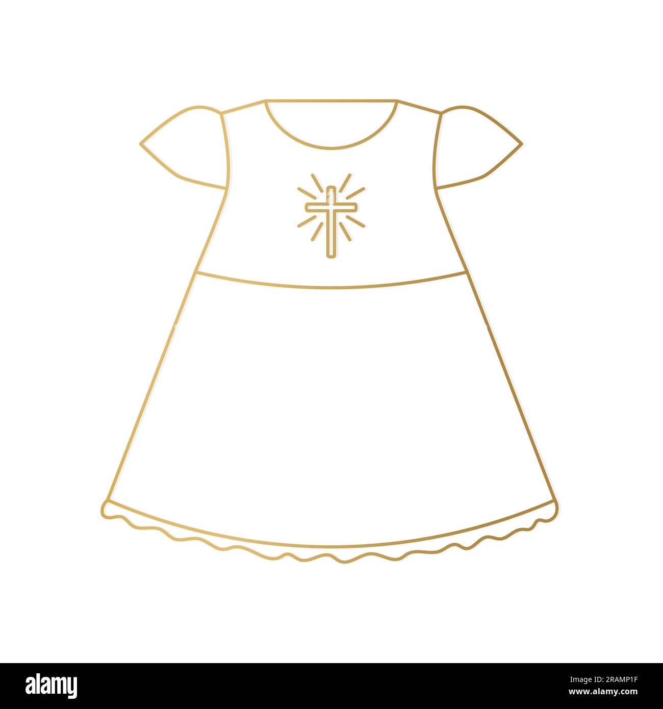 goldene Taufe, Taufkleid Symbol - Vektordarstellung Stock-Vektorgrafik ...