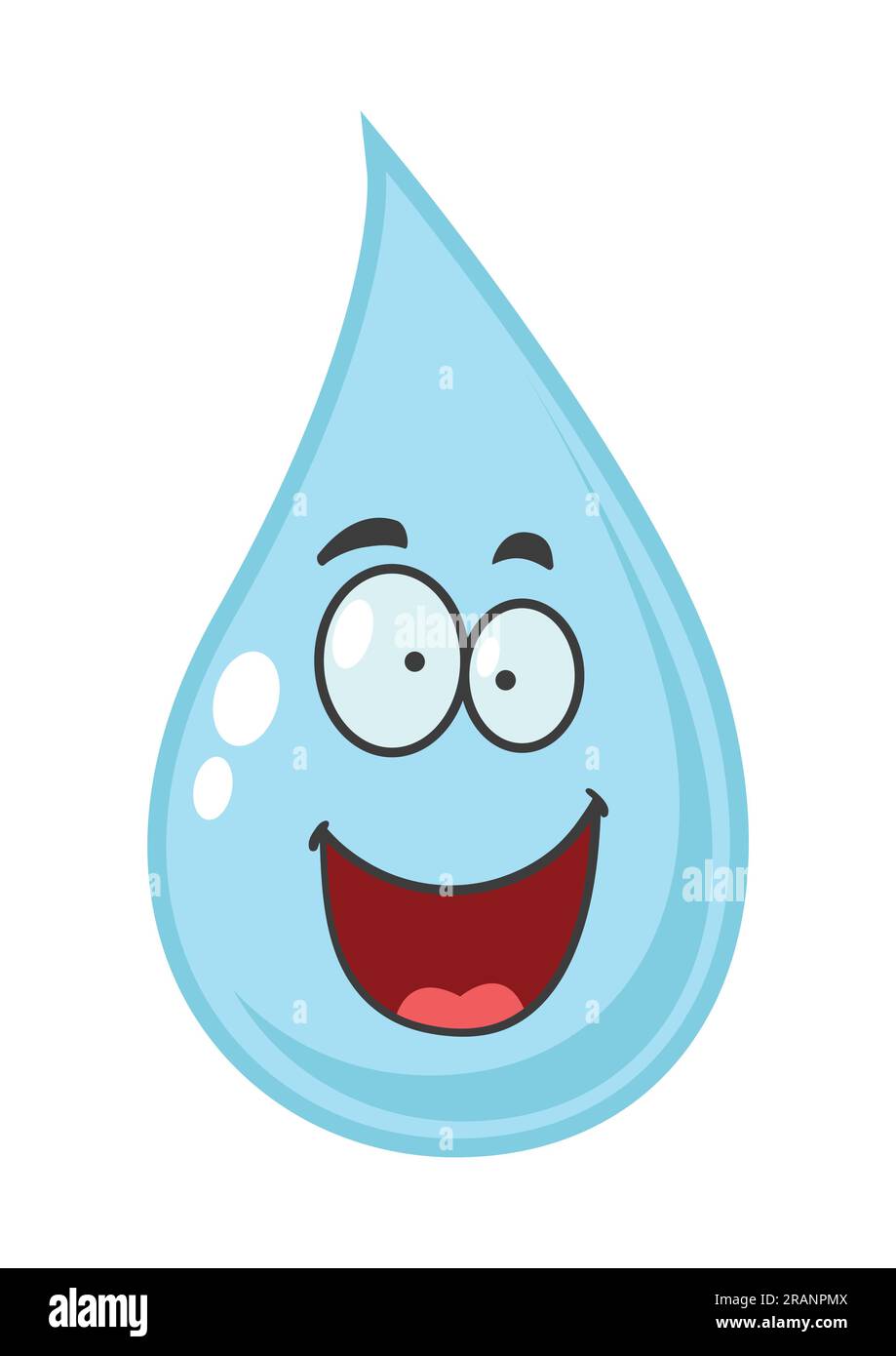 Cartoon character water drop sign Stock-Vektorgrafiken kaufen - Alamy