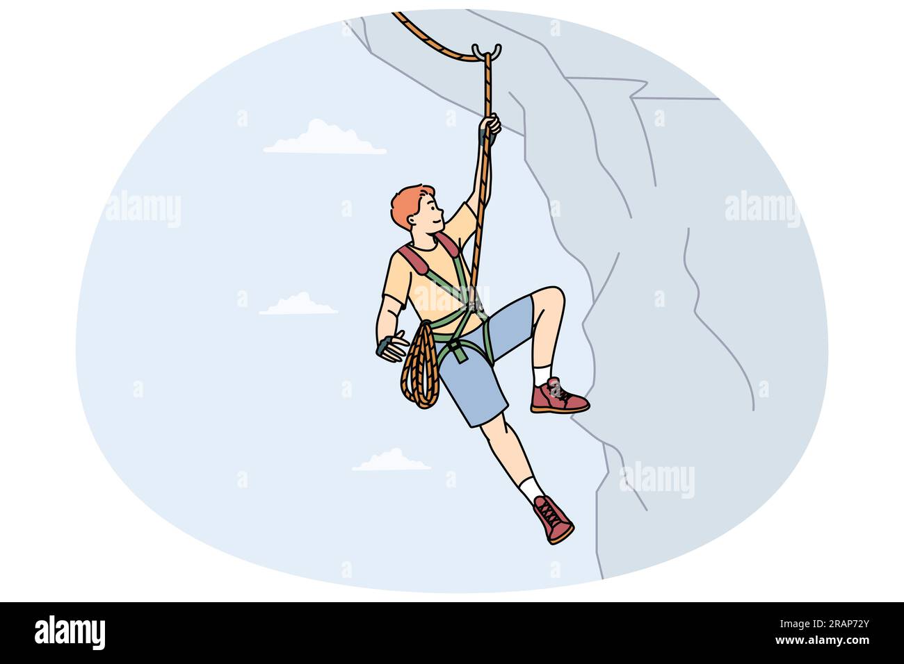 Bergsteiger übung Ausgeschnittene Stockfotos und -bilder - Alamy