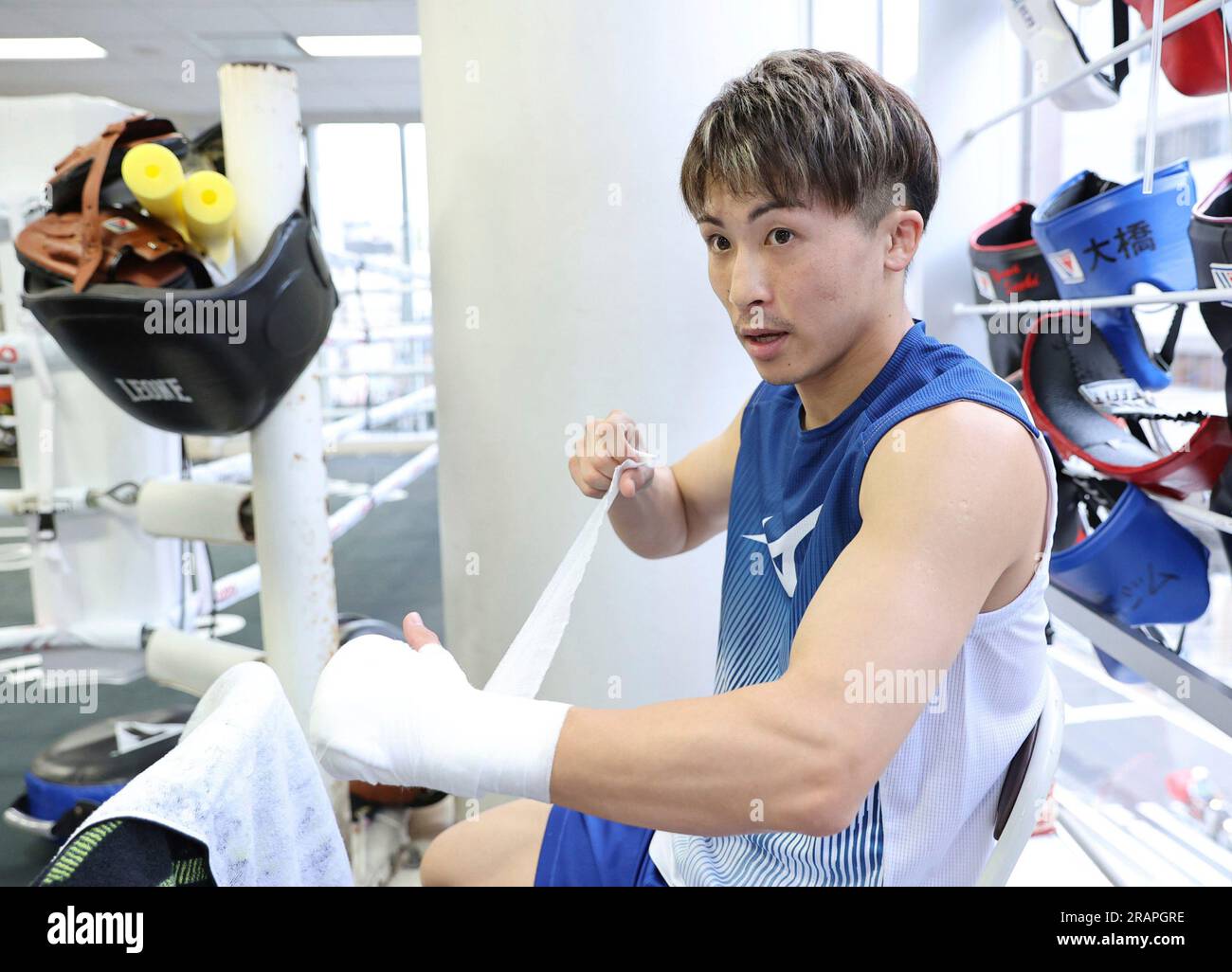 Naoya Inoue, dubbed Monster" attends training at Ohashi Boxing Gym in ...