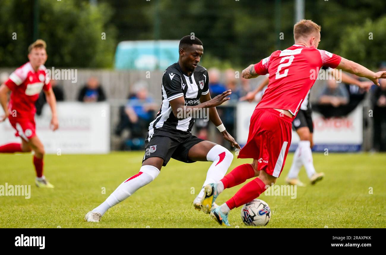 Grimsby UK, 4. Juli 2023. Kamil Conteh während des Vorsaison ...