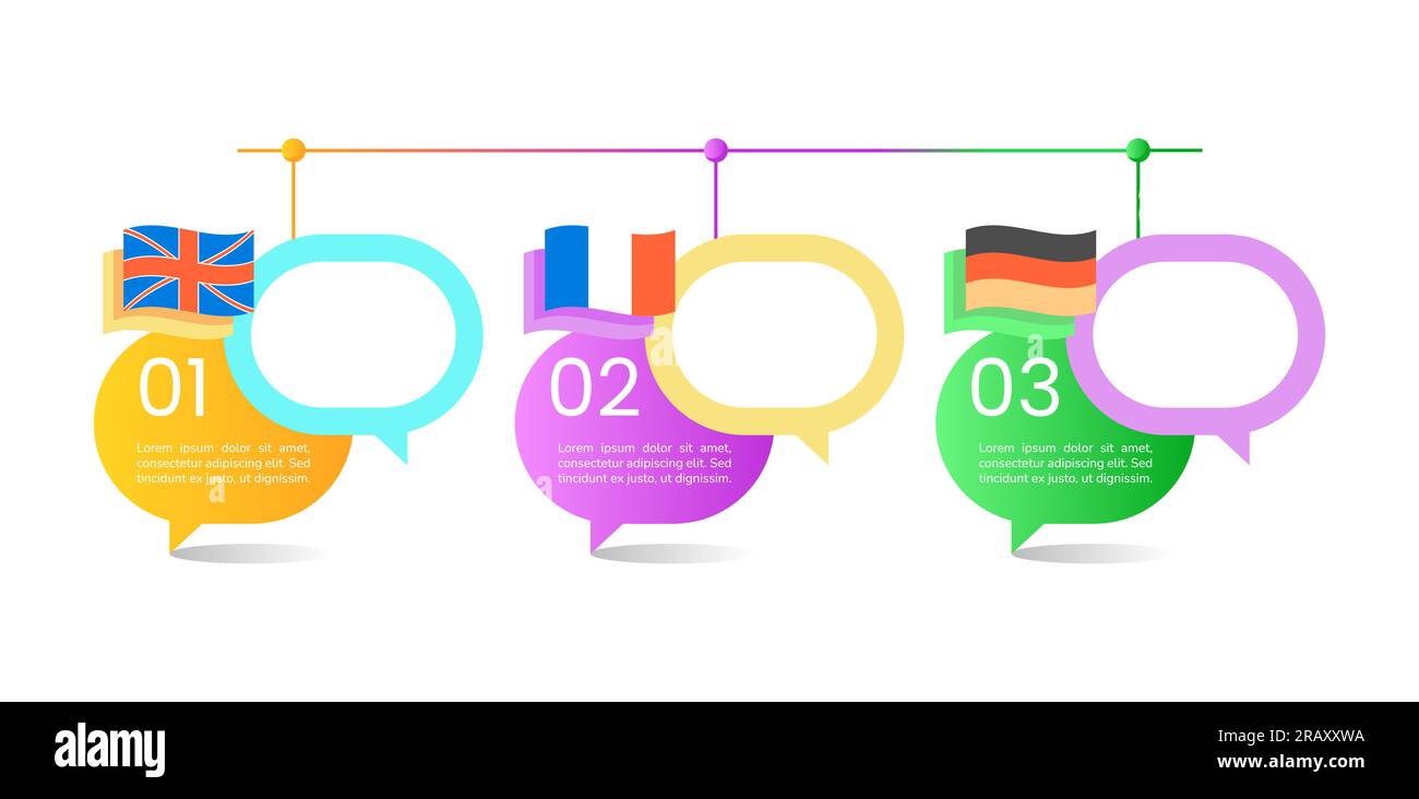 Sprachen Lernstufen Infografik Chart Design Vorlage Stock-Vektorgrafik ...