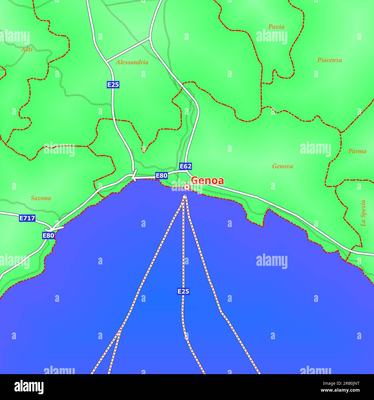 Genoa italy city map -Fotos und -Bildmaterial in hoher Auflösung – Alamy