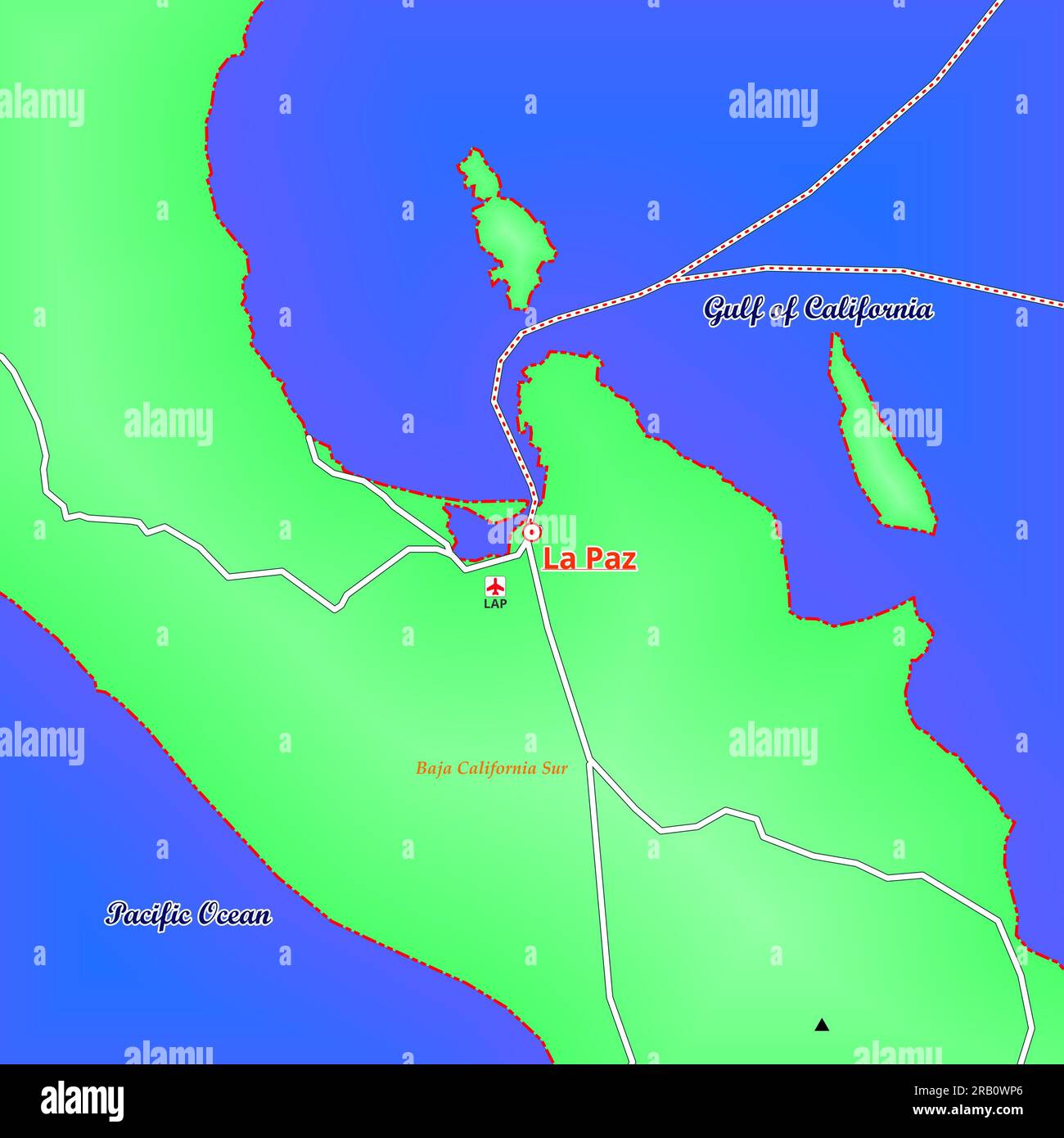 La paz mexico map -Fotos und -Bildmaterial in hoher Auflösung – Alamy