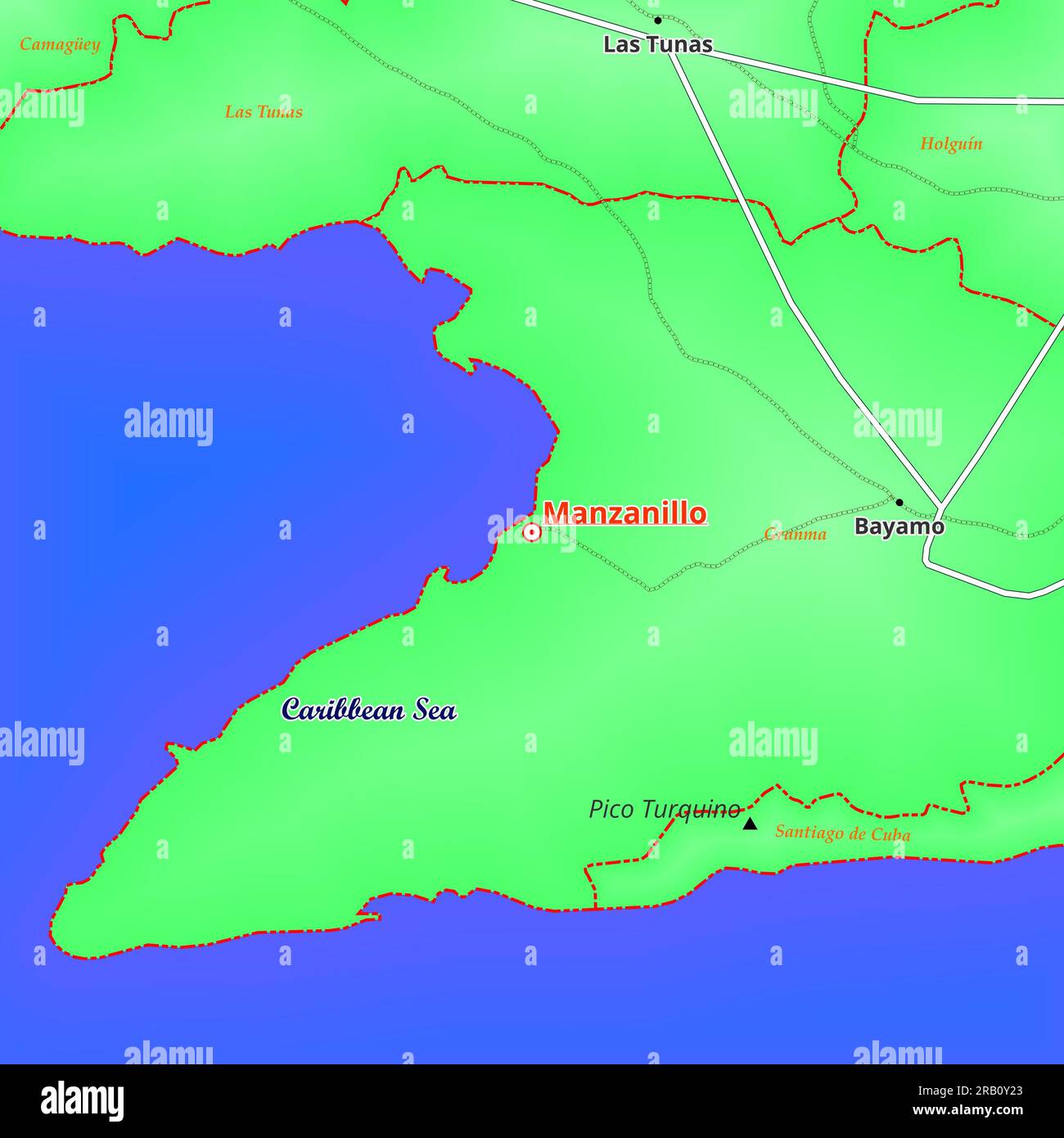 Mapa de manzanillo -Fotos und -Bildmaterial in hoher Auflösung – Alamy