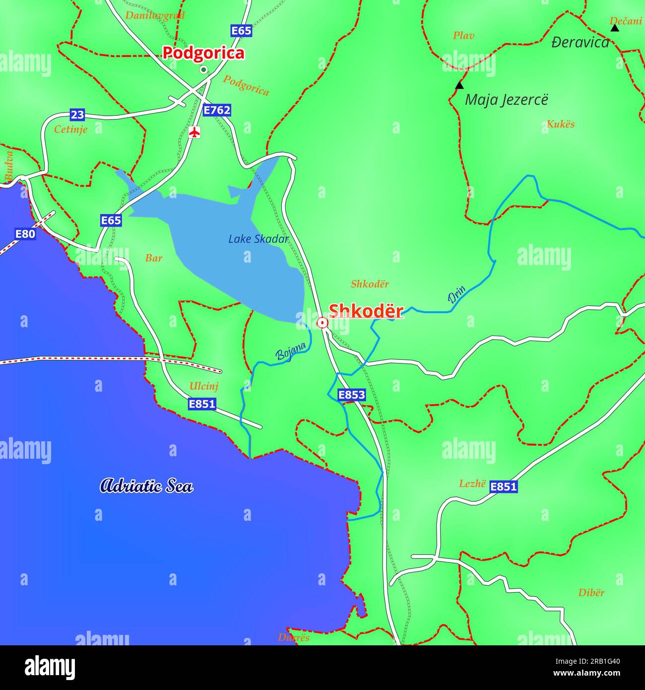 Shkodra karte -Fotos und -Bildmaterial in hoher Auflösung – Alamy