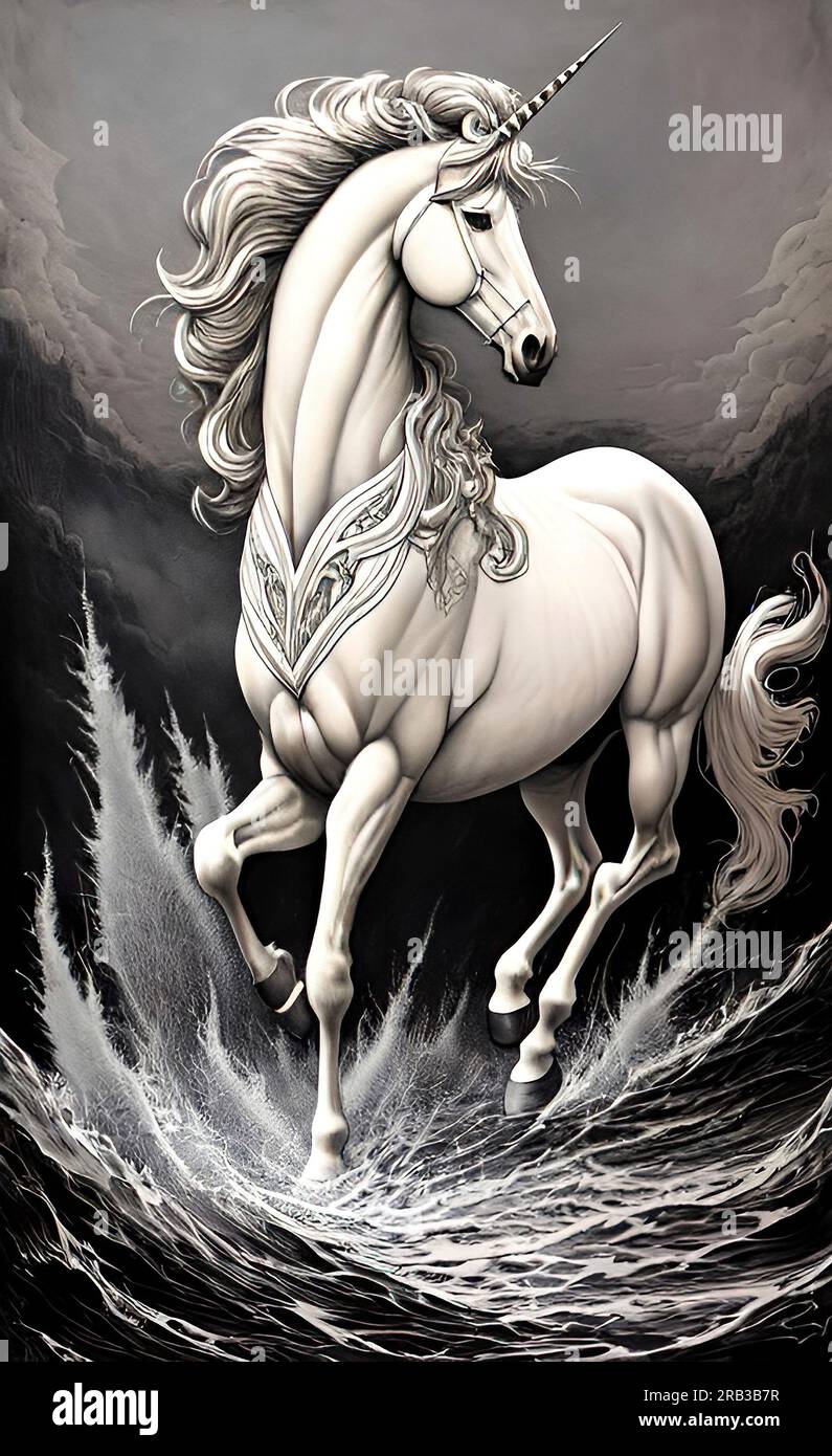 Fantasy einhorn illustration -Fotos und -Bildmaterial in hoher Auflösung – Alamy