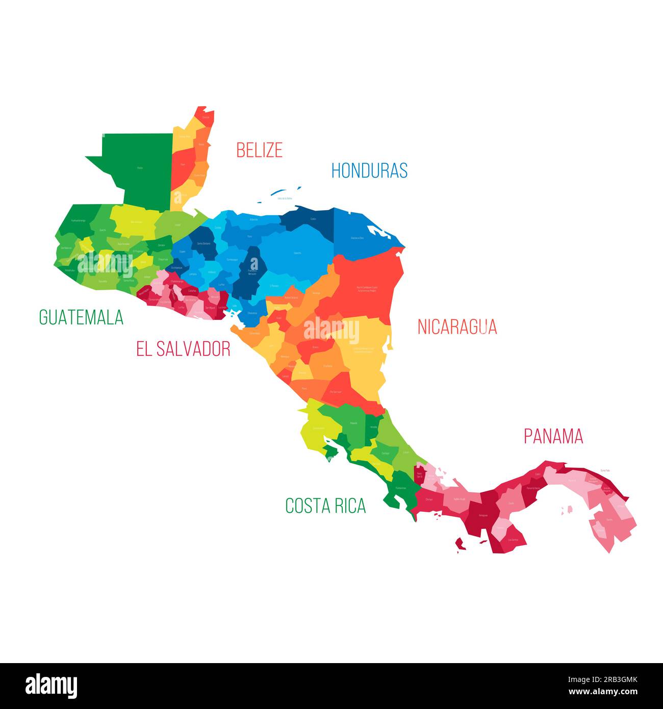 Mapa de division politica de guatemala Ausgeschnittene Stockfotos und -bilder - Alamy