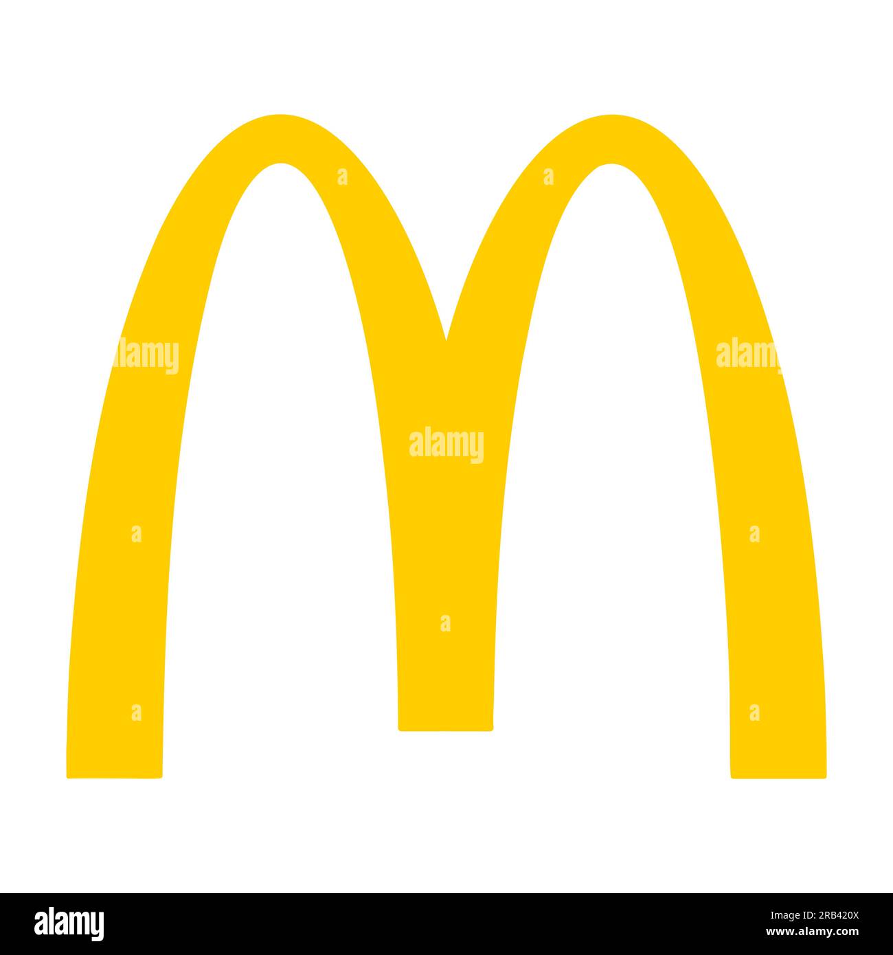 Das offizielle McDonald's Logo. Leitsymbol isoliert auf weißem ...