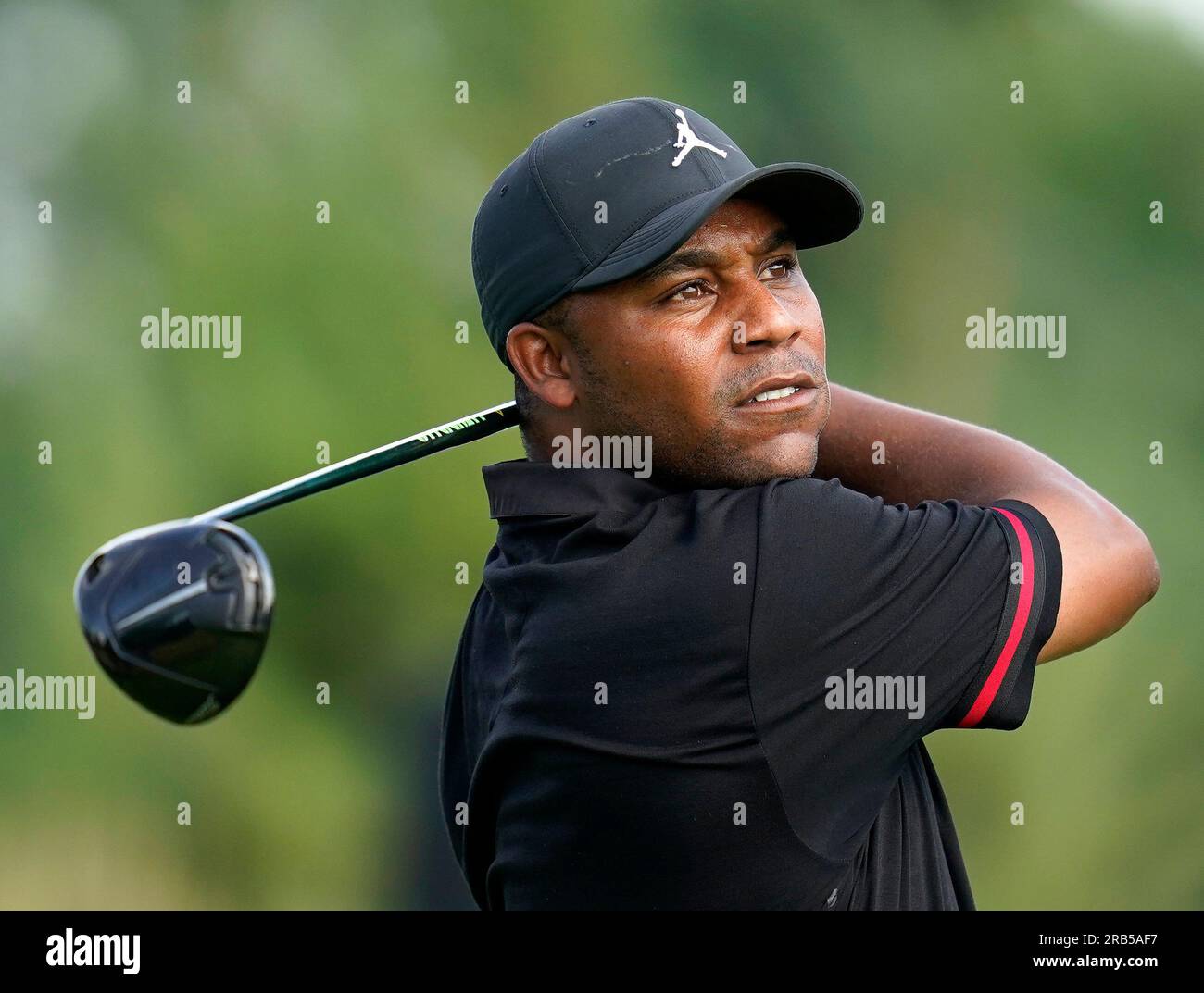 Der Harold Varner III von RangeGoats GC legt am ersten Tag der LIV Golf ...