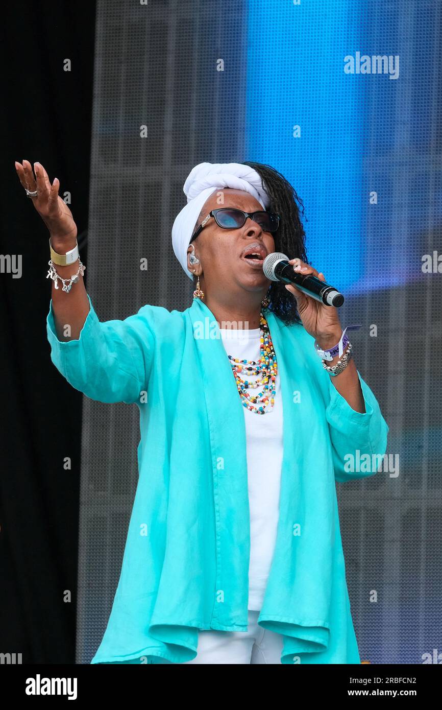 Die in Großbritannien geborene Janet Kay Bogle, professionell als Janet ...