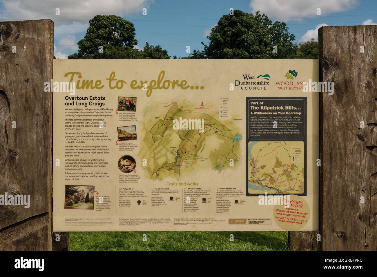 Karte von overtoun estate -Fotos und -Bildmaterial in hoher Auflösung ...