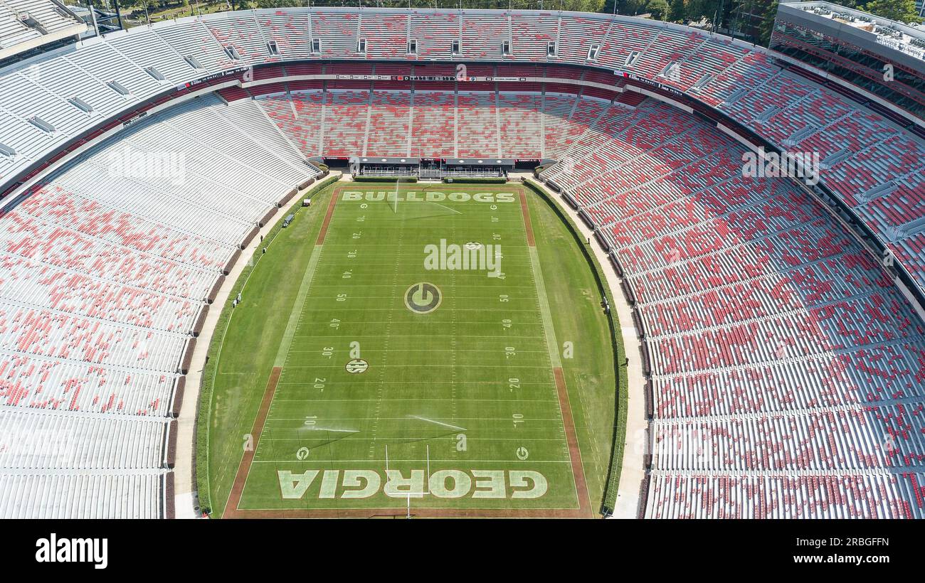 03. Oktober 2018, Athen, Georgia, USA: Das Sanford Stadium, das ...